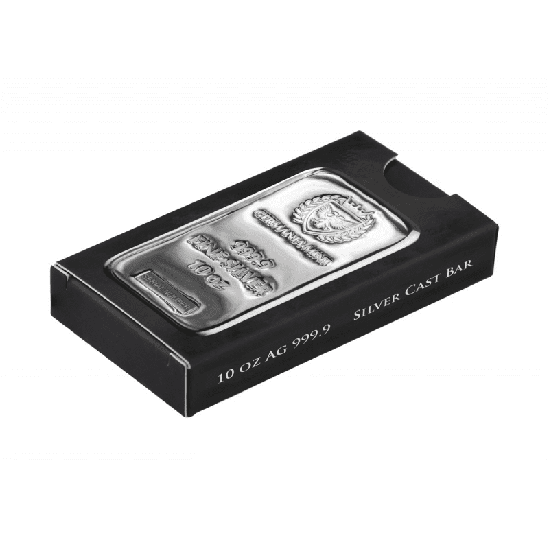 Germania Mint Silver Cast Bar 10oz - Bullion Now