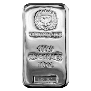 Germania Mint Silver Cast Bar 10oz **PRE ORDER** - Bullion Now