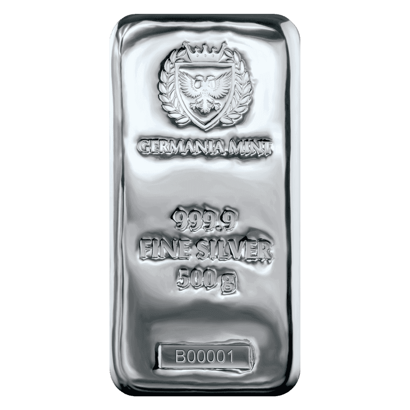 Germania Mint Silver Cast Bar 500g - Bullion Now