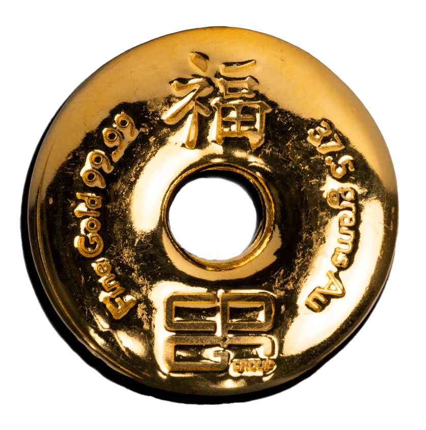 Locally Produced Gold Tael Donut Bar 37.5g **PRE ORDER** - Bullion Now