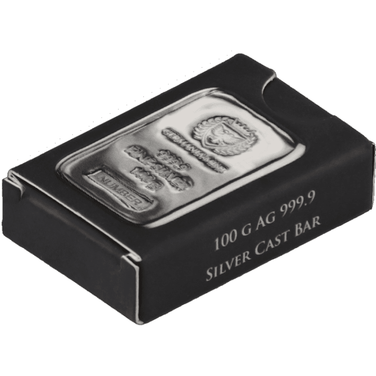 Germania Mint Silver Cast Bar 100g - Bullion Now