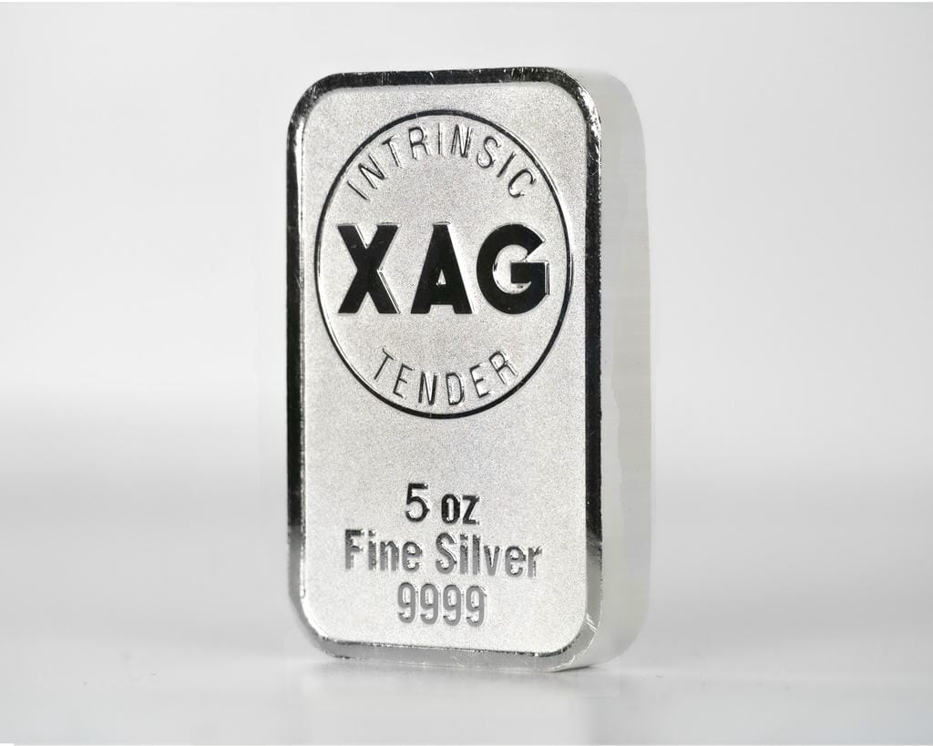 Intrinsic Tender Silver XAG Minted Bar 5oz Bullion Now Intrinsic Tender Silver XAG Minted Bar 5oz Bullion Now