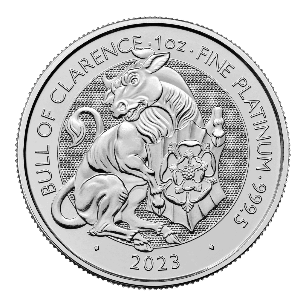 2023 Royal UK Mint Platinum Tudor Beasts Bull of Clarence Coin 1oz ...