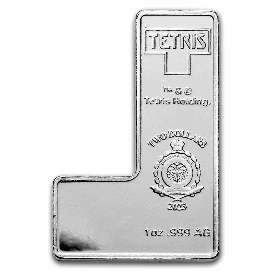 2023 Silver Tetris Niue L Block Coin 1oz - Bullion Now