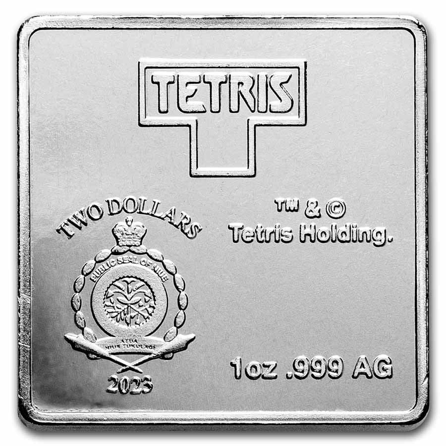 2023 Silver Tetris Niue O Block Coin 1oz - Bullion Now