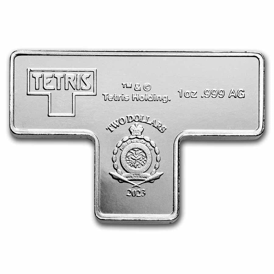 2023 Silver Tetris Niue T Block Coin 1oz - Bullion Now