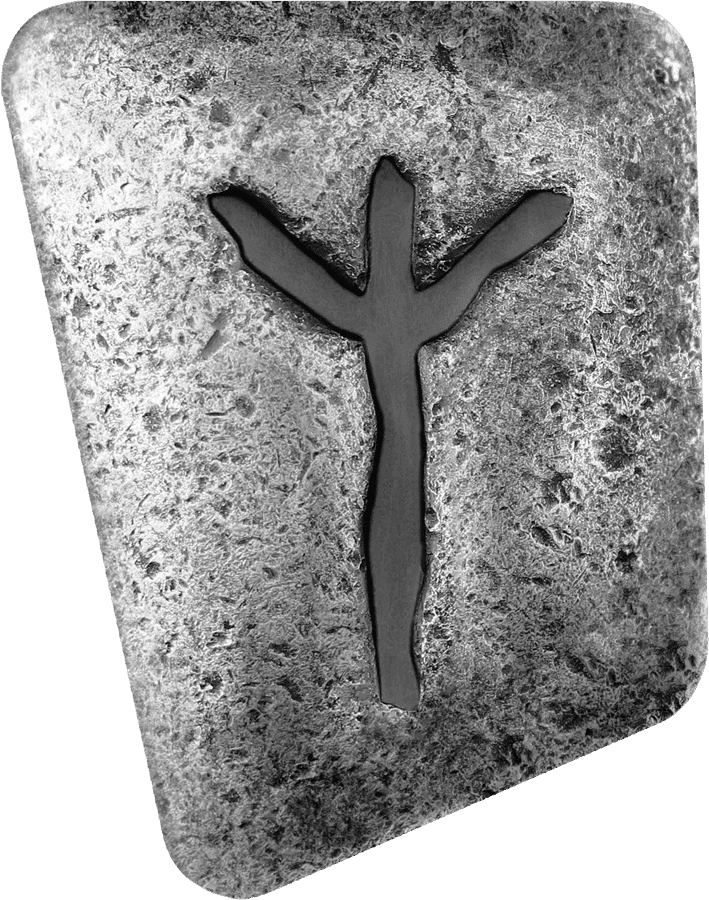 2023 Germania Mint Silver Rune Algiz Cast Bar 1oz - Bullion Now