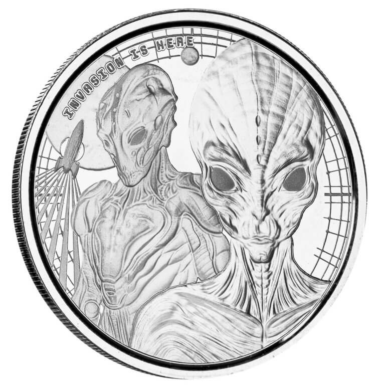 2023 Scottsdale Mint Silver Ghana Alien Coin 1oz - Bullion Now