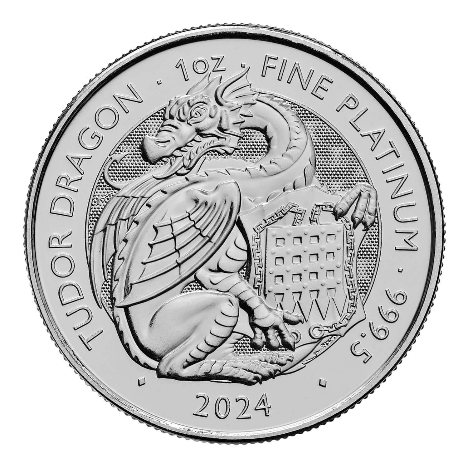 2024 Royal UK Mint Platinum Tudor Beasts Welsh Dragon Coin 1oz ...