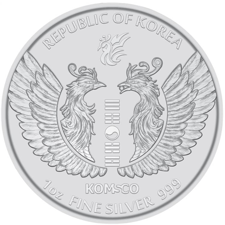 2024 Komsco Mint Silver Korean Phoenix Round 1oz - Bullion Now
