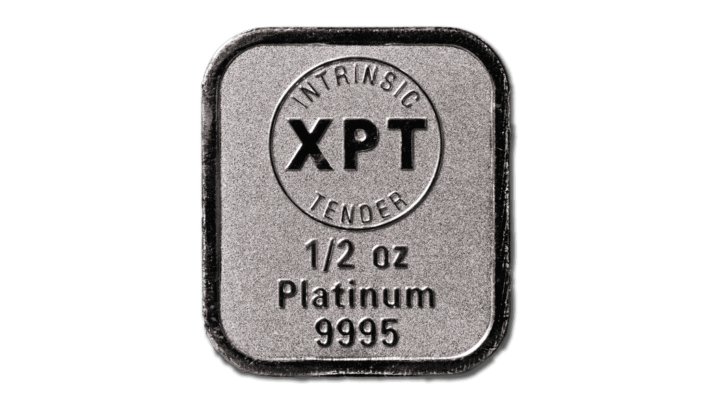 Intrinsic Tender Platinum XPT Elemental Minted bar 1/2oz - Bullion Now