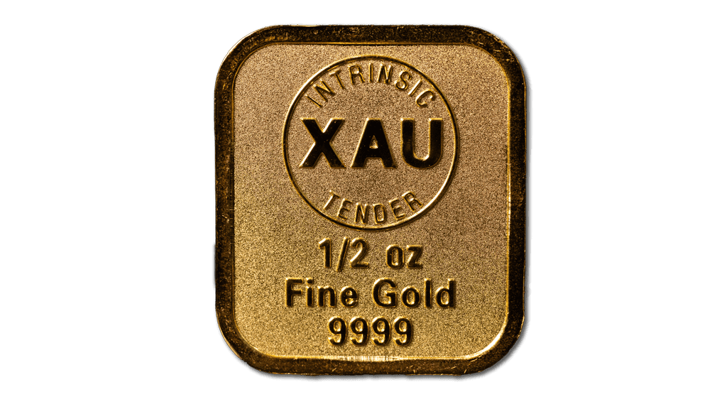 Intrinsic Tender Gold XAU Elemental Minted Bar 1/2oz - Bullion Now