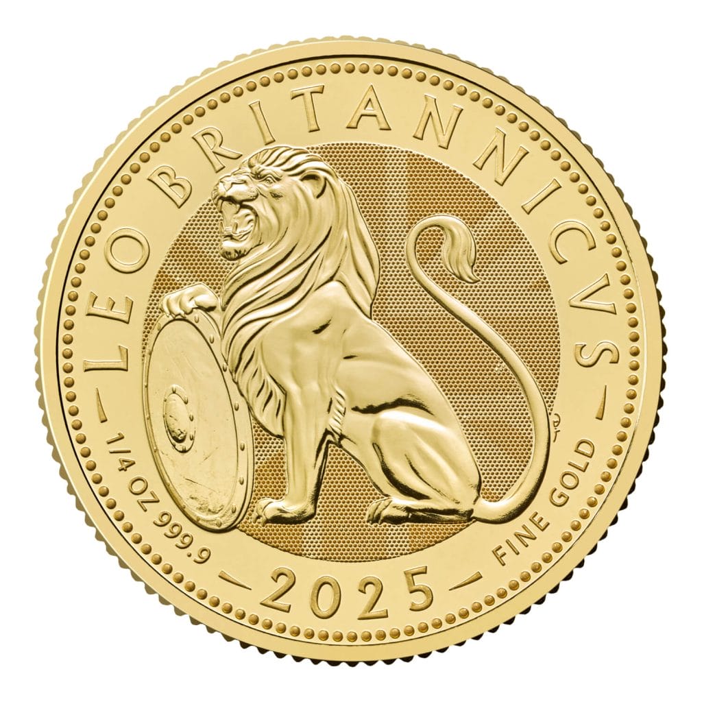 2025 Royal UK Mint Gold British Lion Coin 1/4oz - Bullion Now