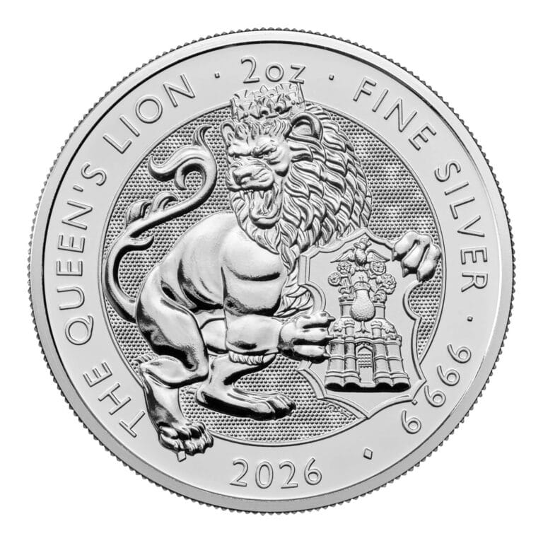 2026 Royal UK Mint Silver Tudor Beast Queens Lion Coin 2oz - Bullion Now