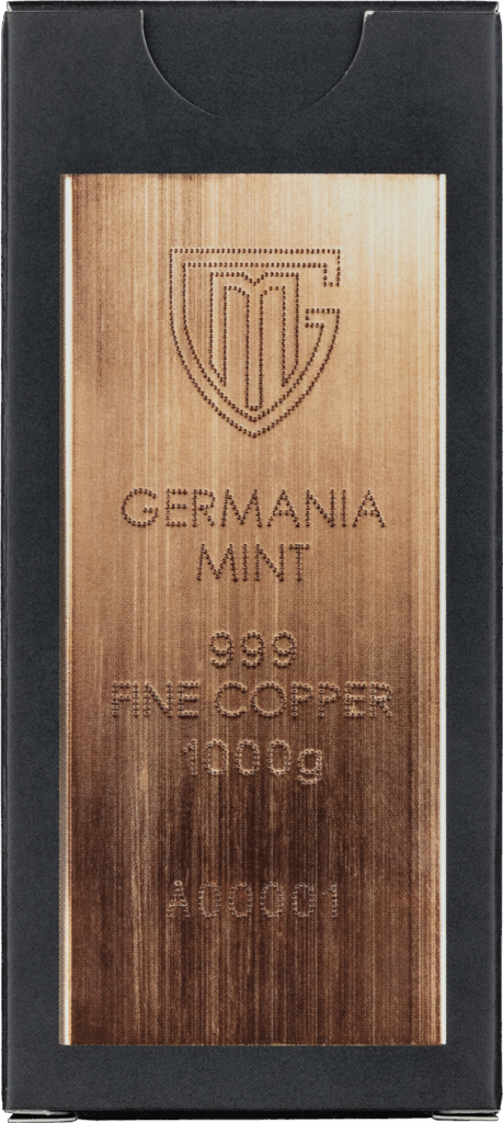Germania Mint Copper Raw Bar 1kg - Bullion Now